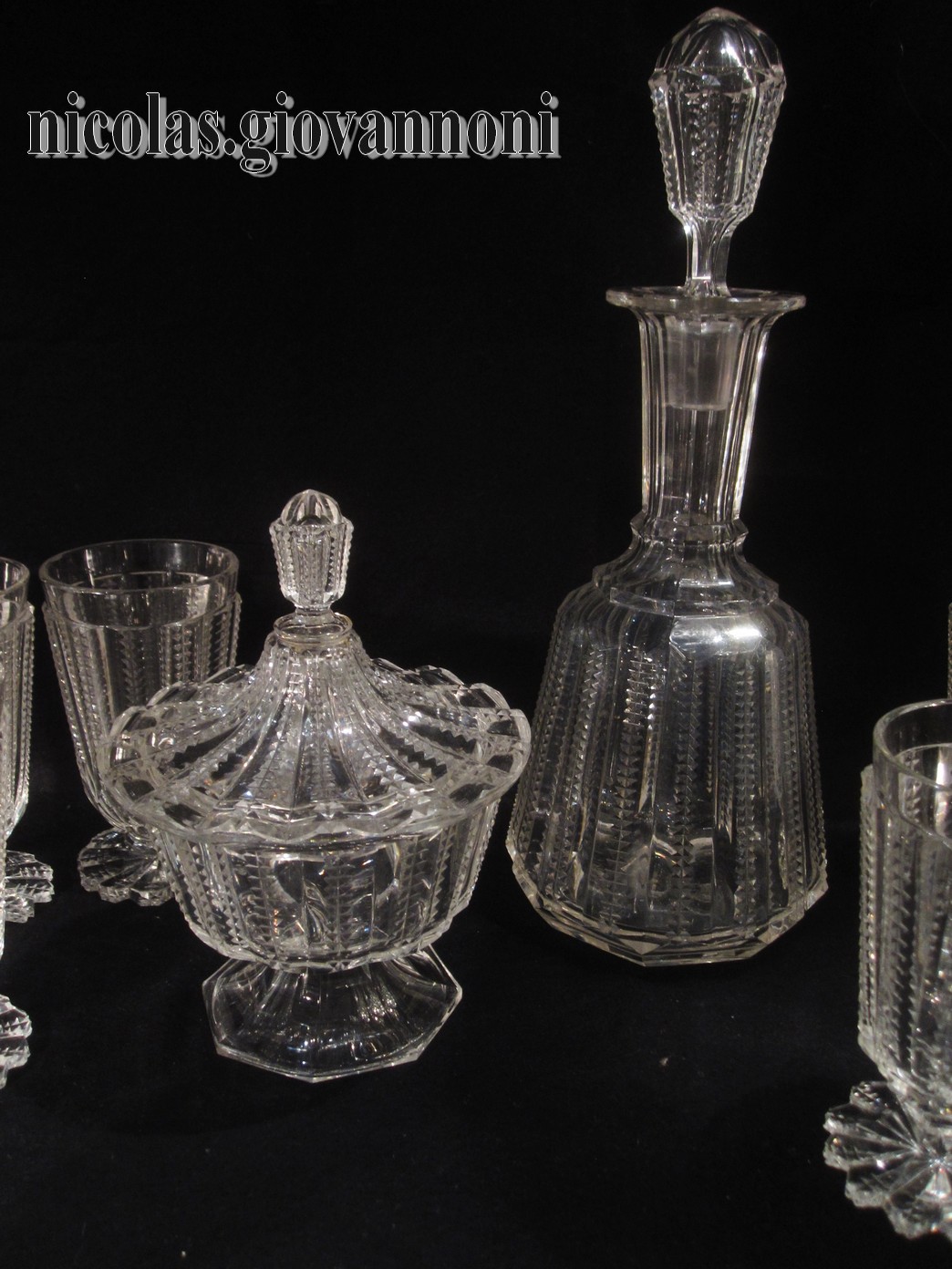 9 verres, carafe, drageoir - Cristal TaillÃ© Moser - Moser. - Cristal - Catalogue - Cristal de ...
